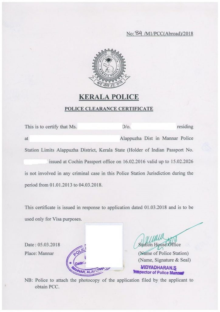 Obtaining Police Clearance Certificate From India Attestation On Time Obtaining Police Clearance Certificate From India Attestation On Time